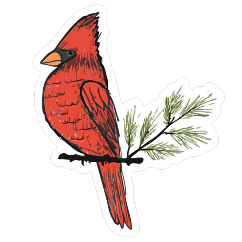 Charlie the Cardinal Sticker | Bryson City Outdoors